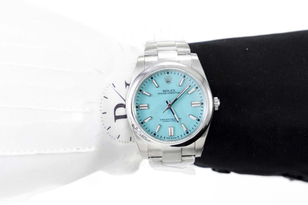 Rolex Suizo Oyster Perpetual 40mm Cara Turquesa Maquina Grabada - Prime ...